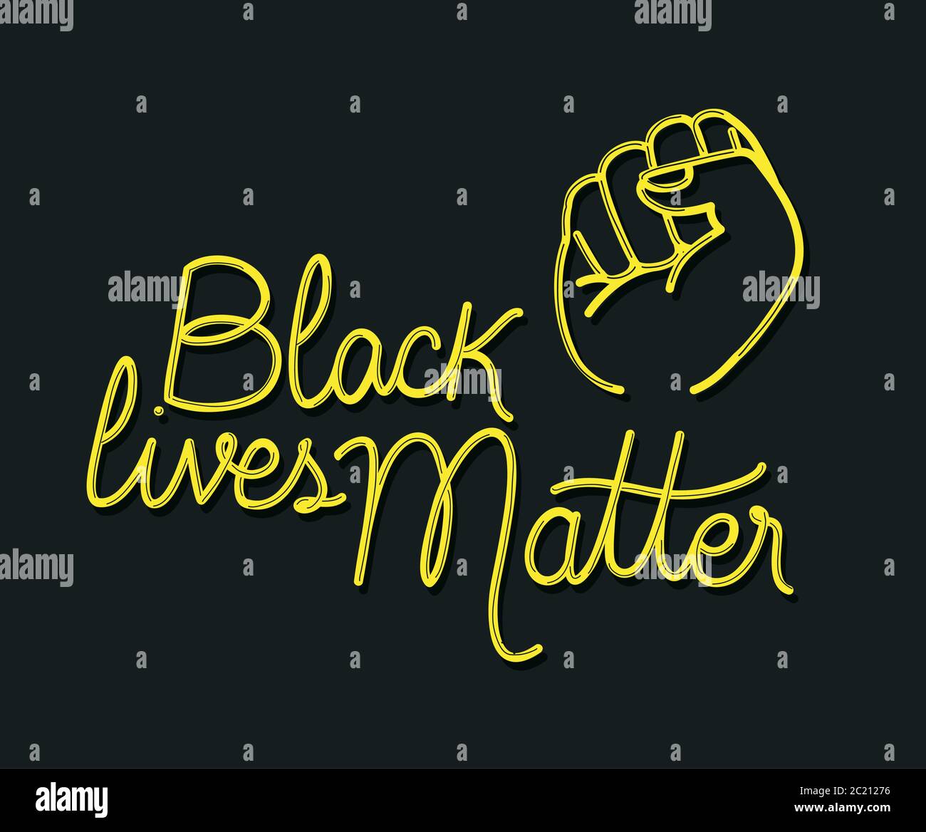 Black lives matter with fist design of Protest justice and racism theme ...