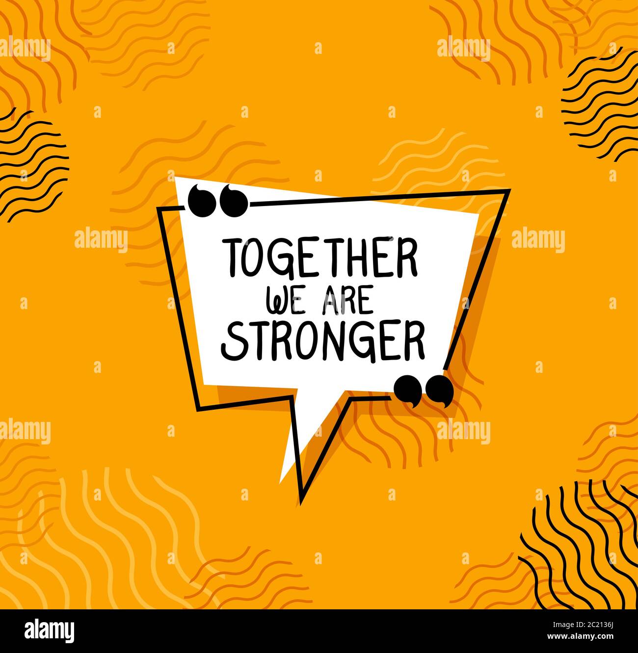 together we are stronger design of Quote phrase text and positivity ...