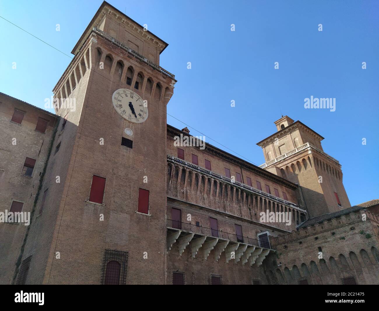 Este castle in Ferrara city in Italy Stock Photo - Alamy