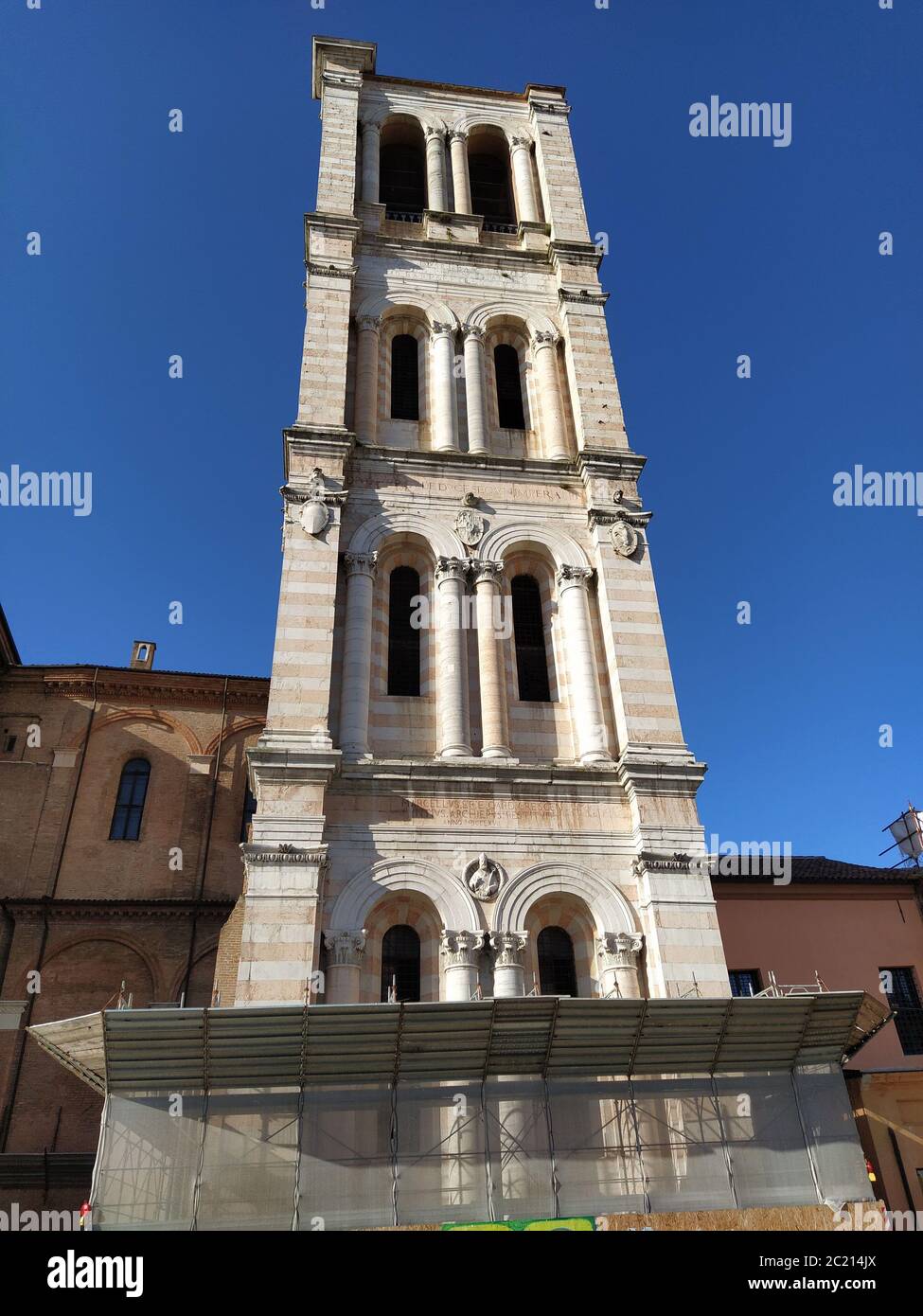 High tower in Ferrara town Stock Photo - Alamy