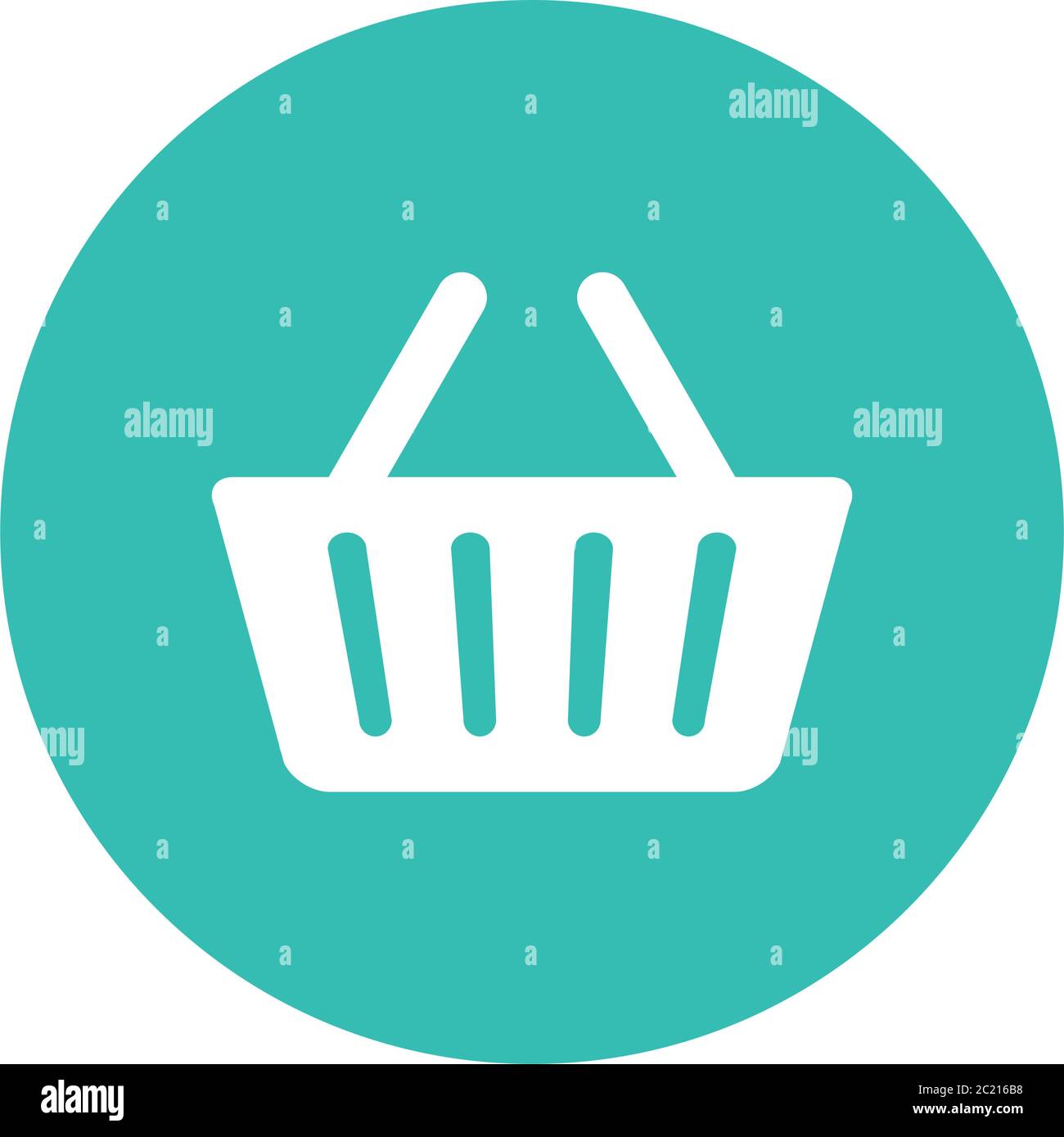 basket icon design of Shopping commerce and market theme Vector ...