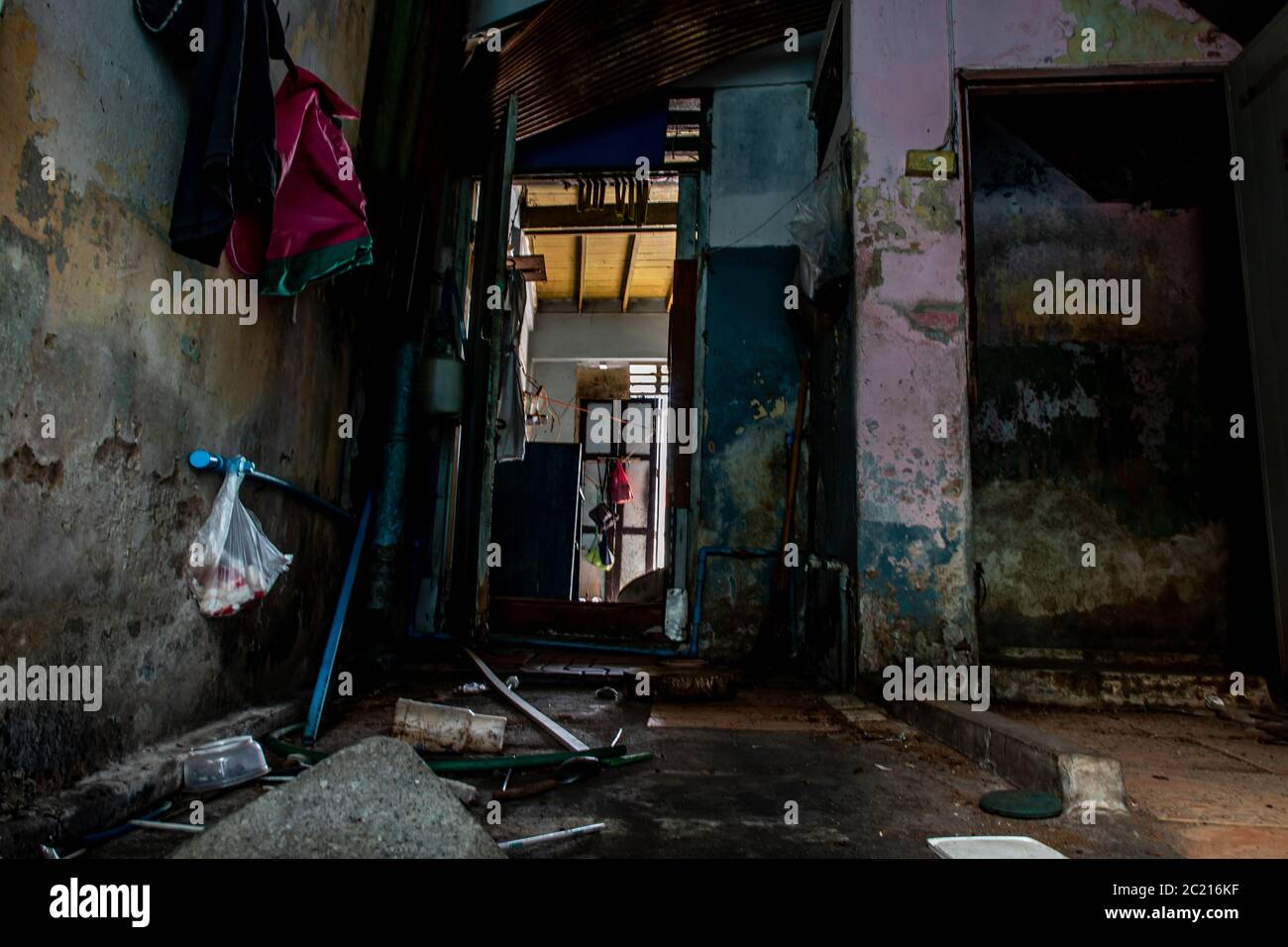 Bangkok, Thailand - Jan 19, 2020 : Abandoned house interior to ...