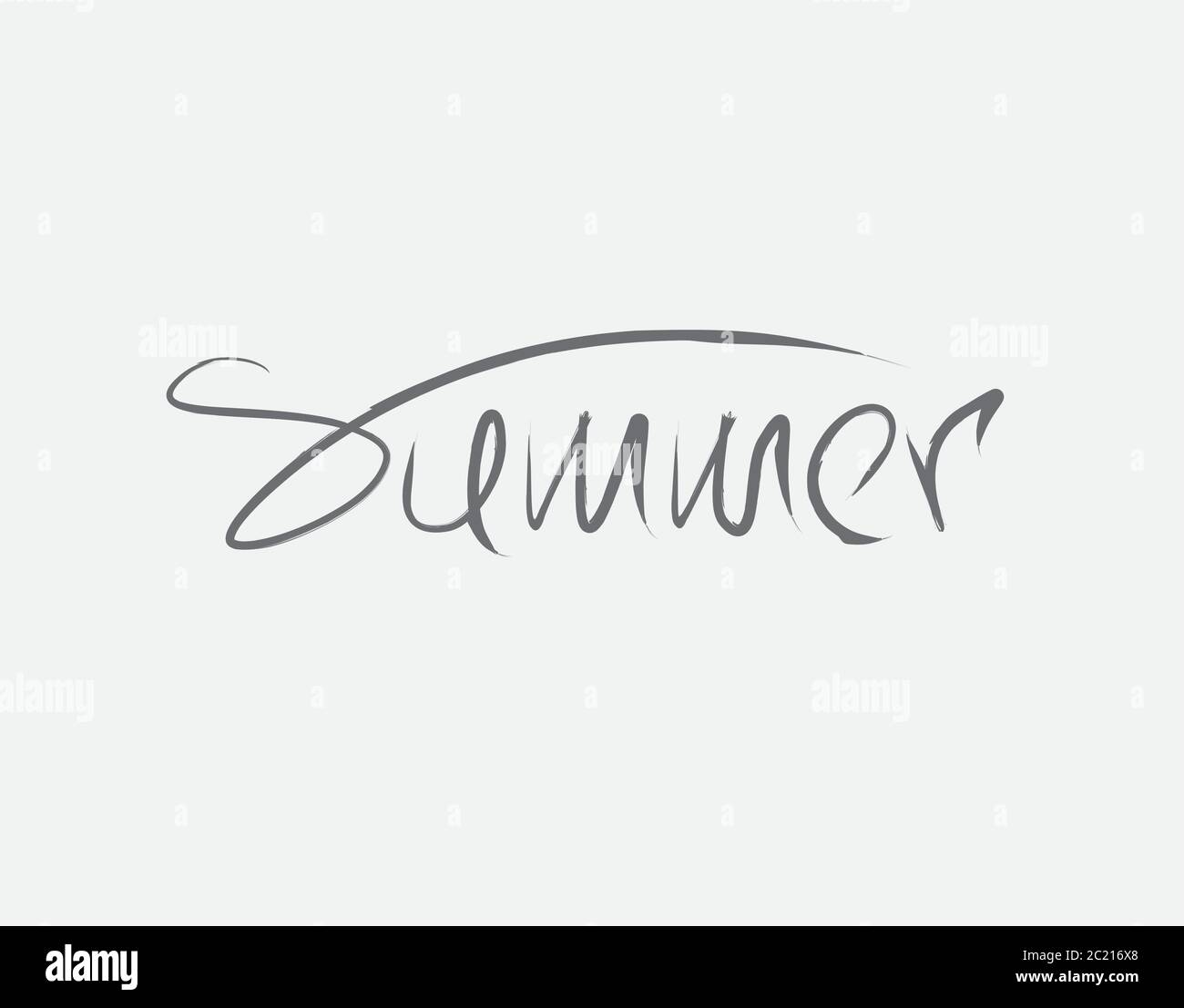 summer lettering text on white background in vector illustration Stock ...