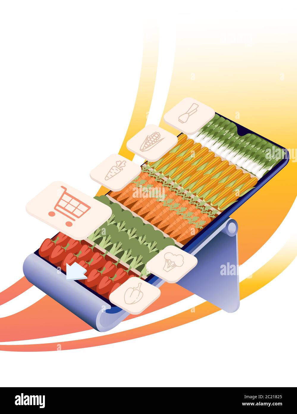 Advertising banner flyer design with online fresh vegetables shop ...