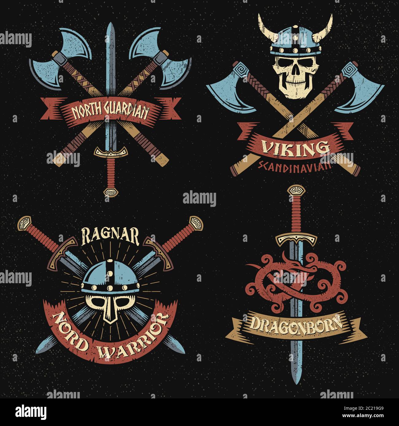 viking color logo Stock Vector Image & Art - Alamy