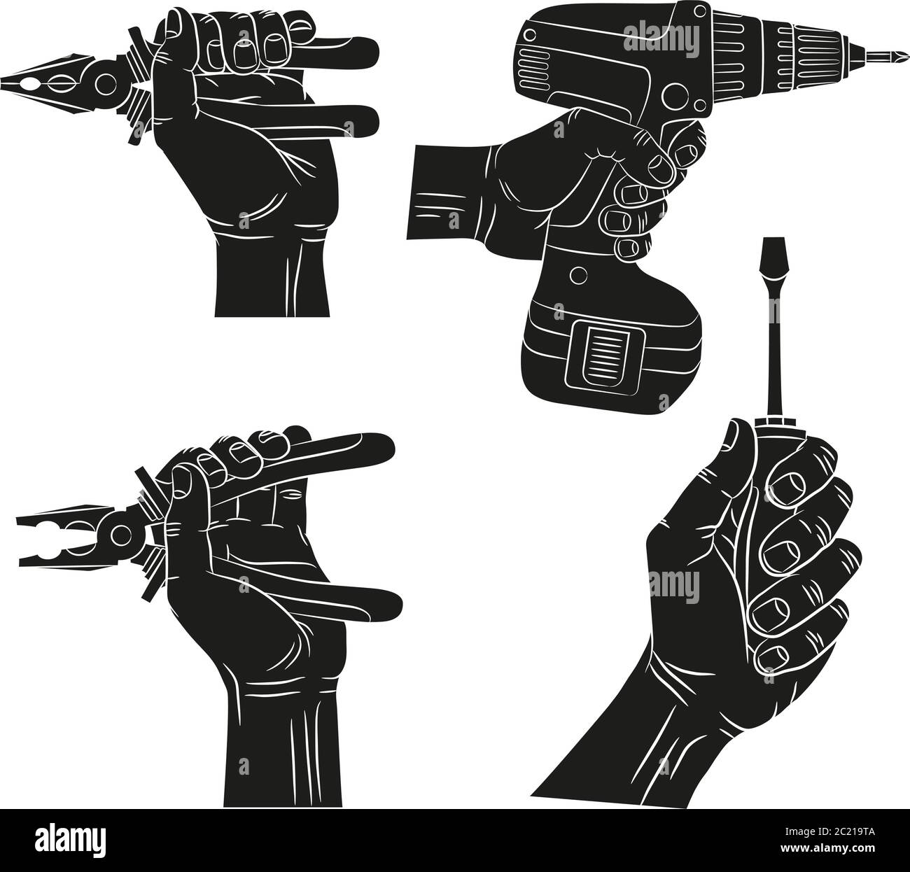 Hands hold Stock Vector Images - Alamy