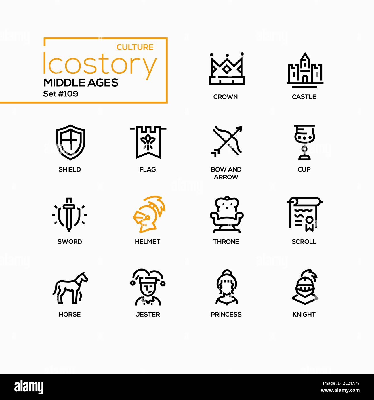 Fiction line vector icons Stock Vector Images - Alamy