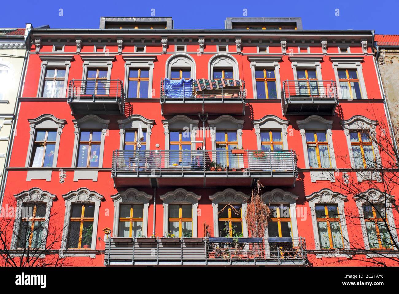 Red residential house Stock Photo - Alamy