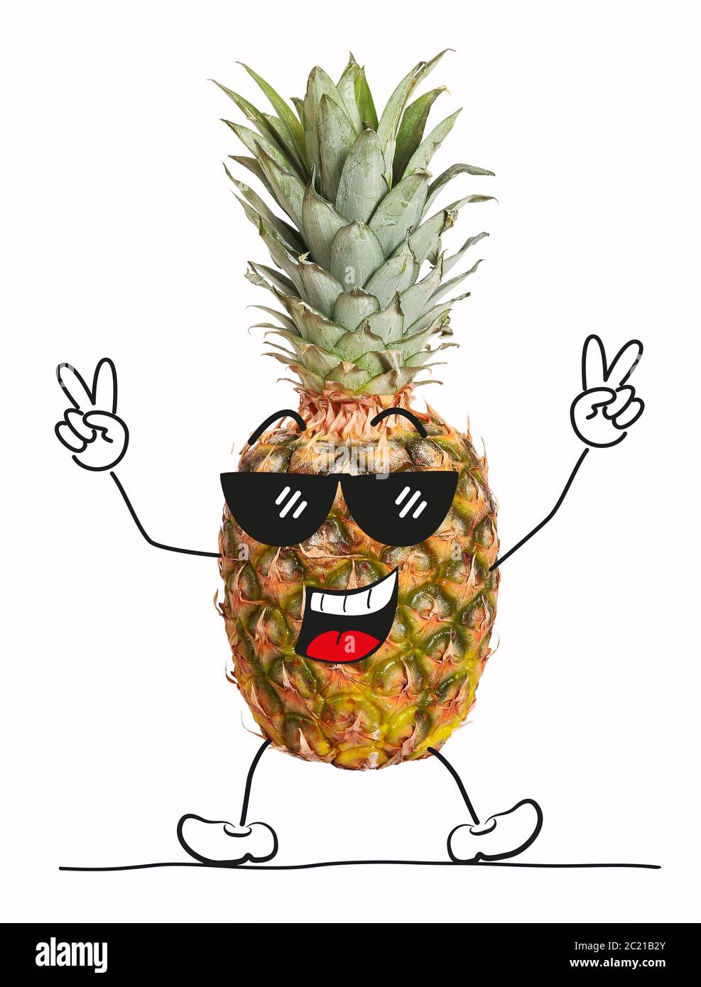 Cartoon happy pineapple hi-res stock photography and images - Alamy