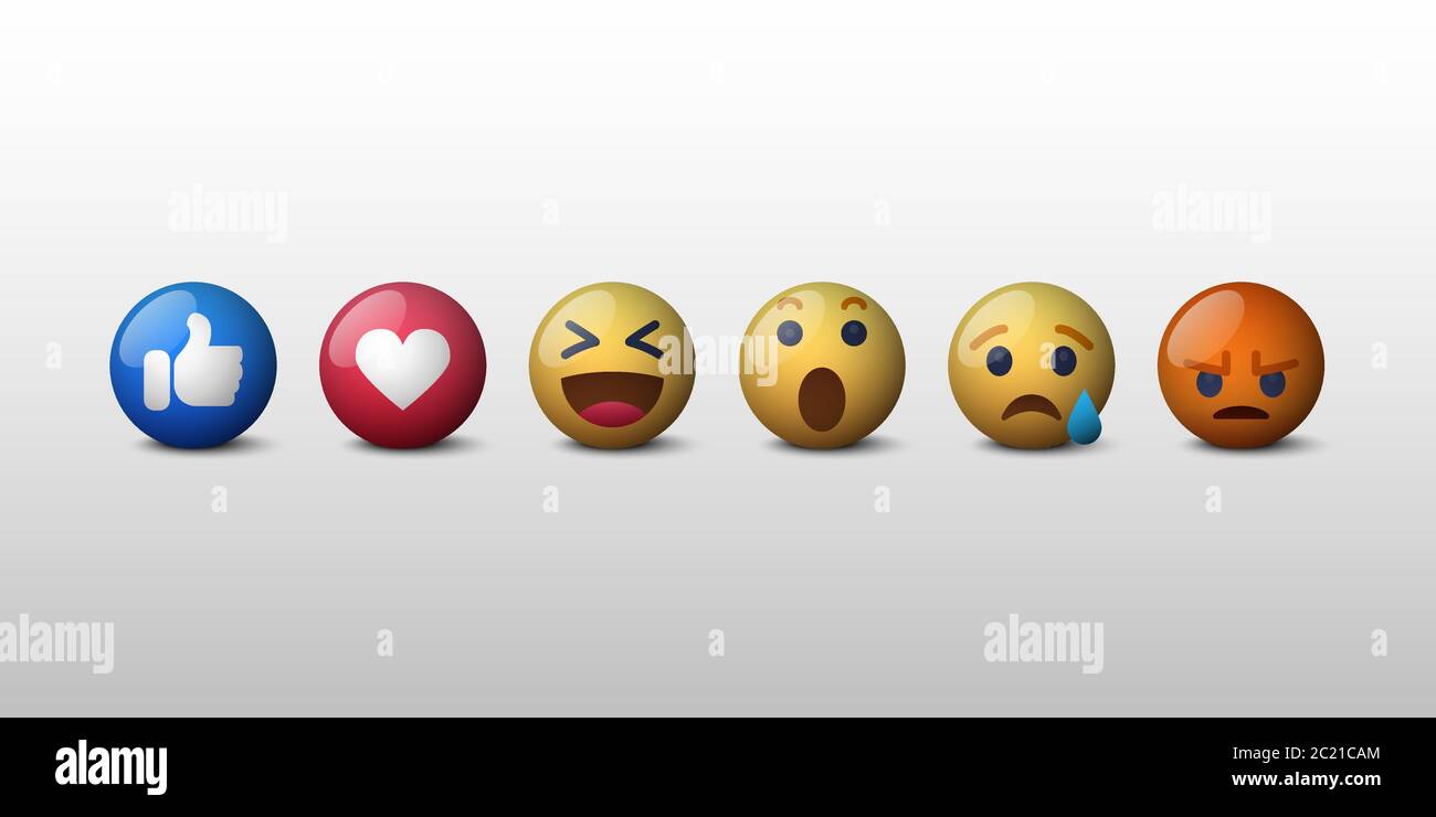 Emoji social network reactions icon, vector illustration Stock Vector ...