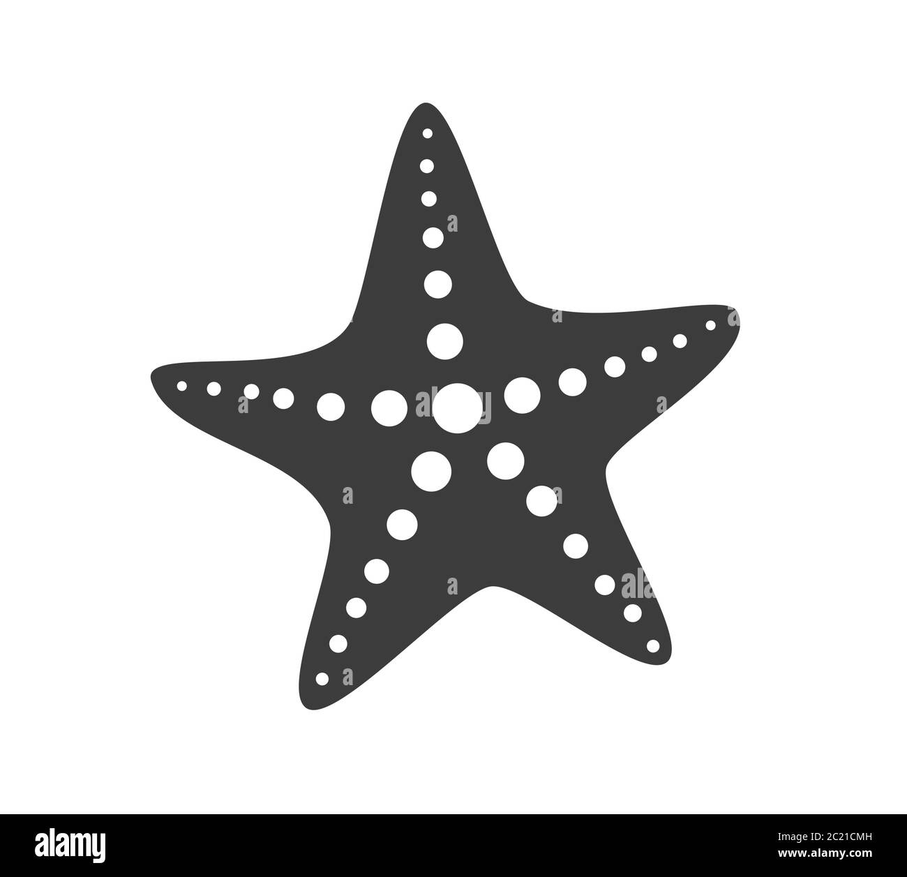 Black starfish icon. Vector illustration Stock Vector Image & Art - Alamy