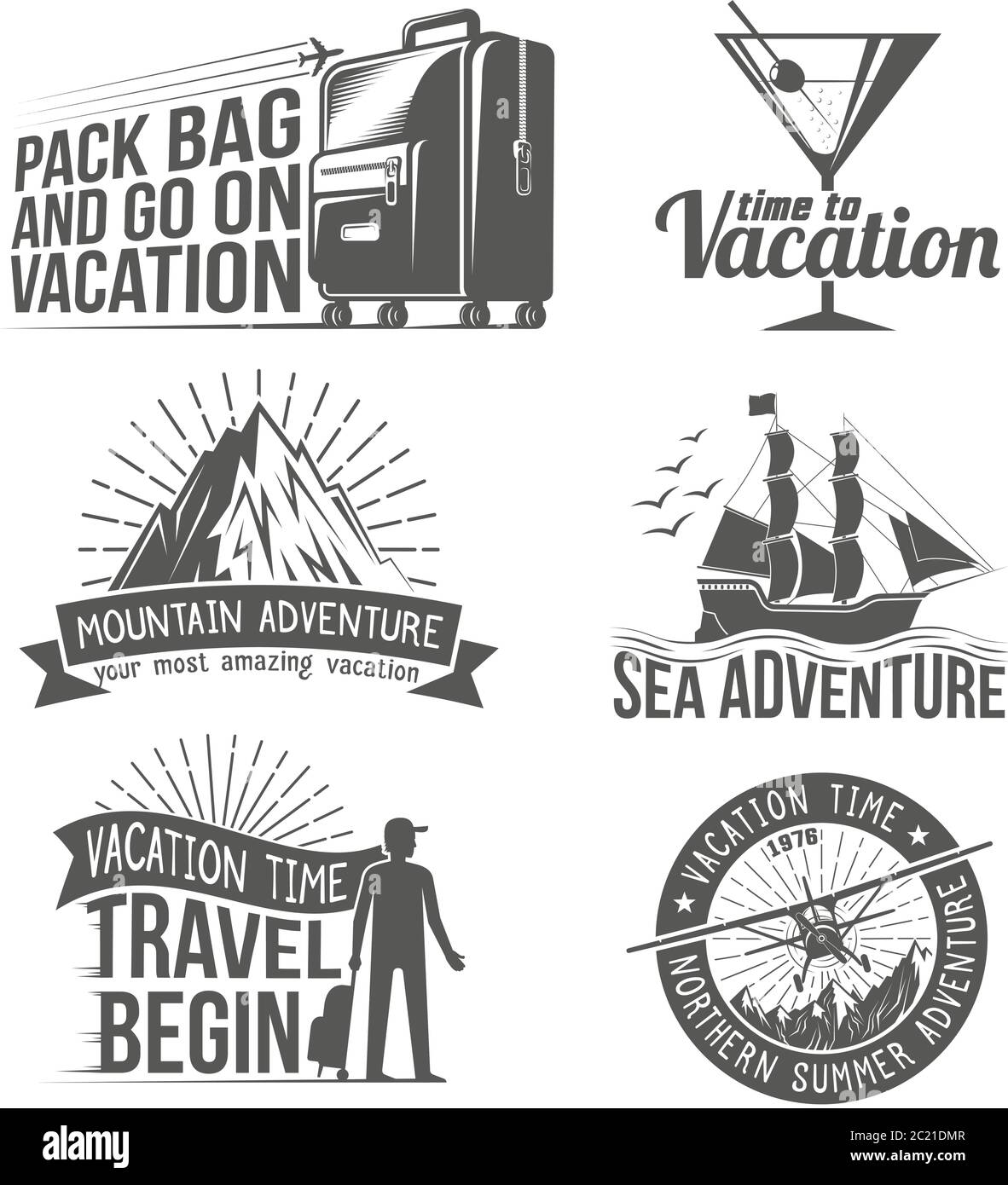 Premium set outdoor adventure Stock Vector Images - Alamy