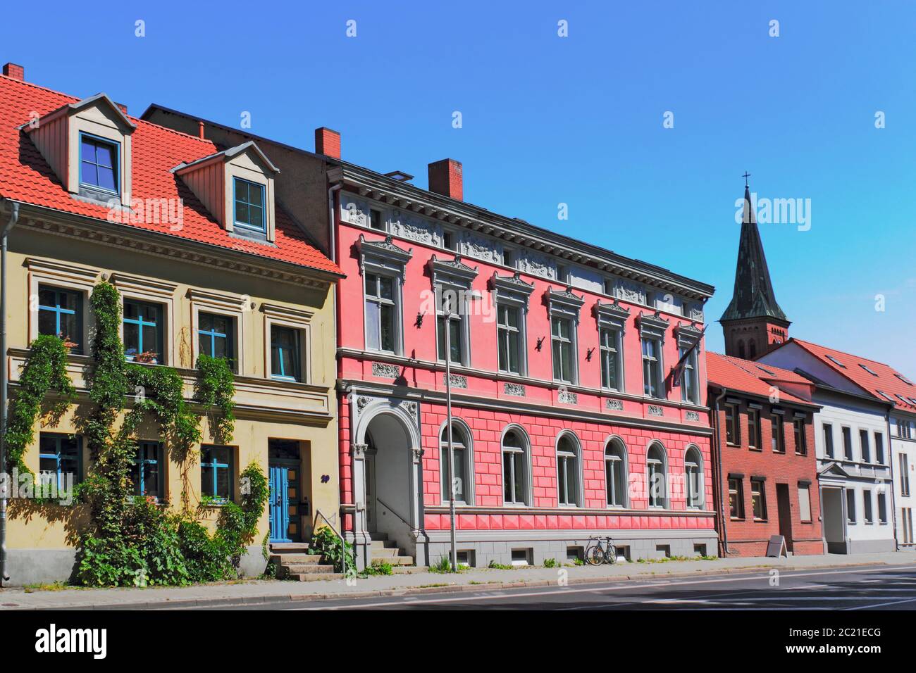 Renovated row of houses Stock Photo - Alamy
