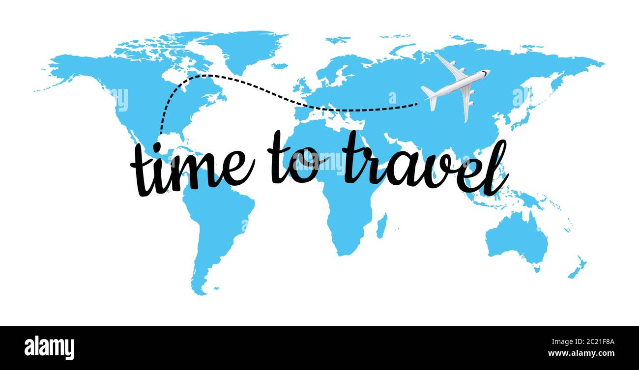 Illustration of airline route on world map Stock Vector Images - Alamy