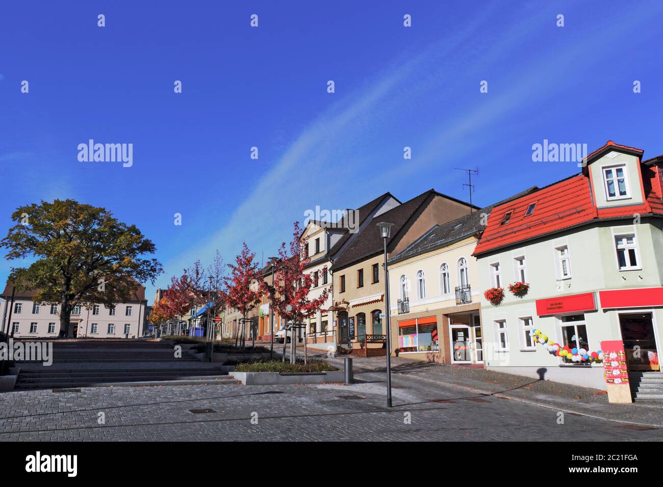 Strausberg Town Hall Square Stock Photo - Alamy