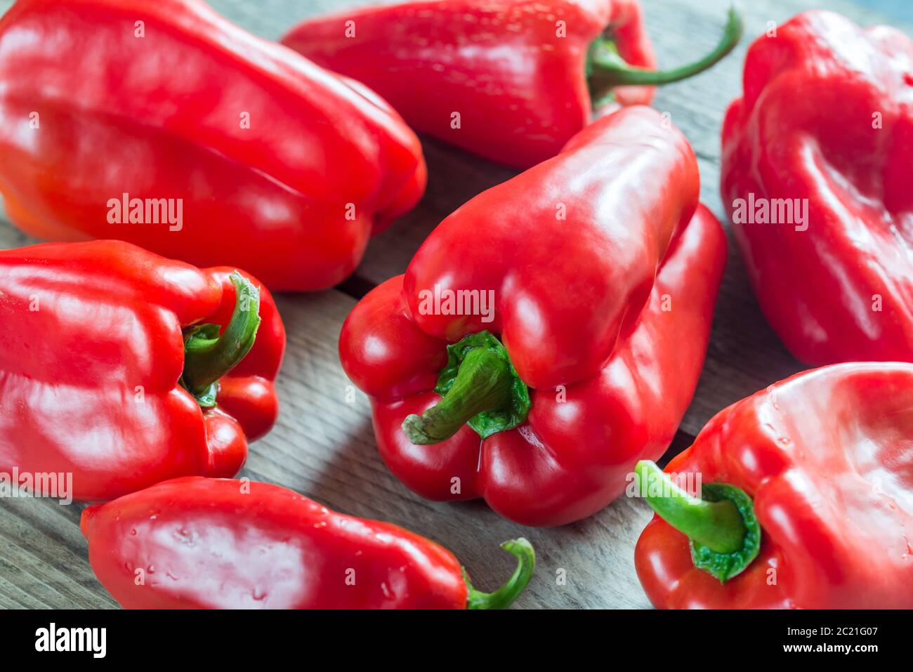 Red bell peppers Stock Photo - Alamy