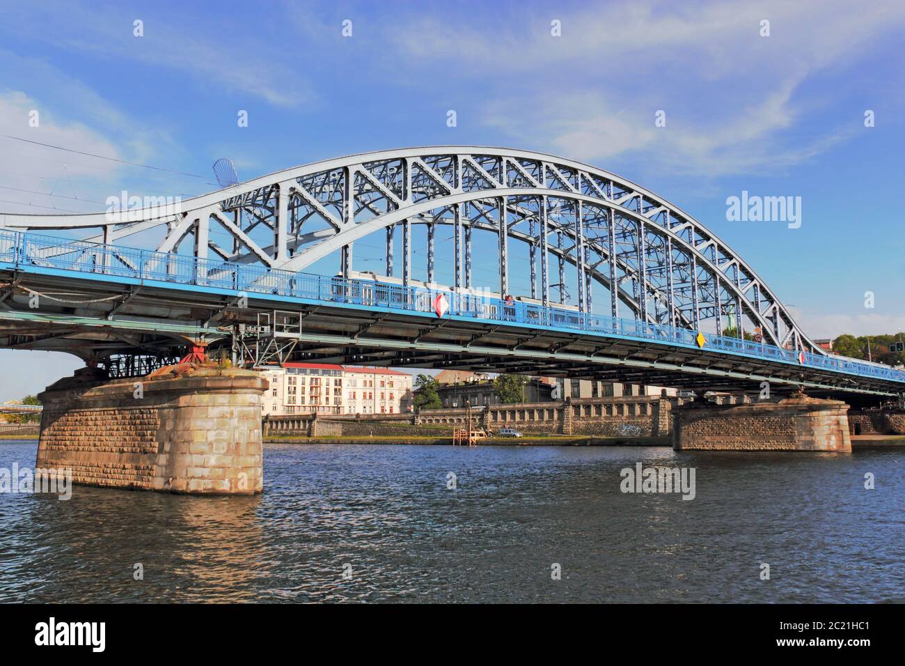 Krakow Blue Bridge Stock Photo - Alamy