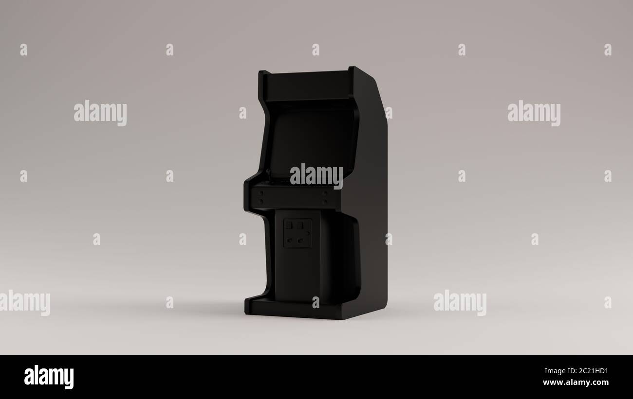 Black Vintage Arcade Console 3d illustration Stock Photo - Alamy