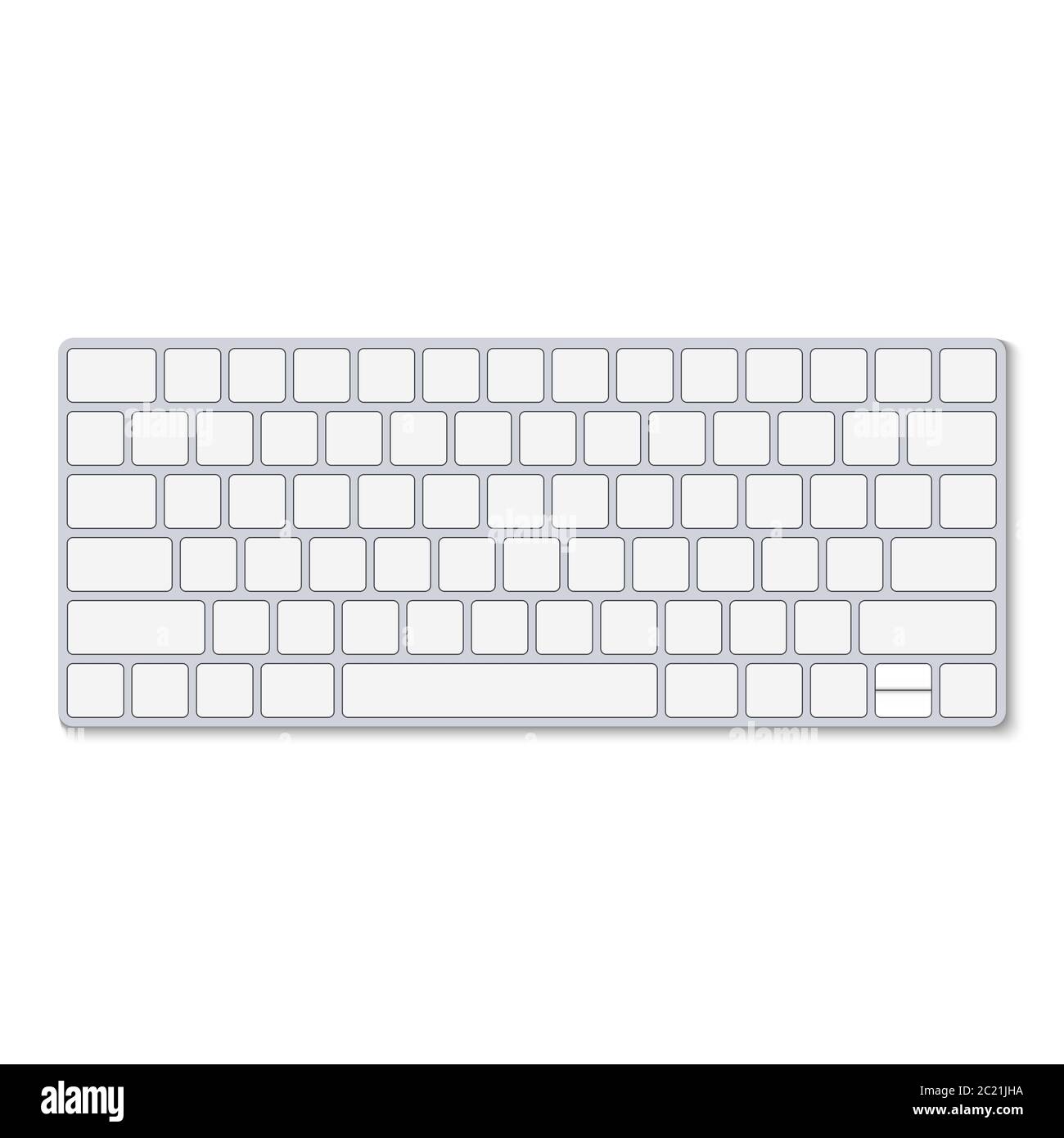 Top view of keyboard Isolated on white background, vector illustration ...