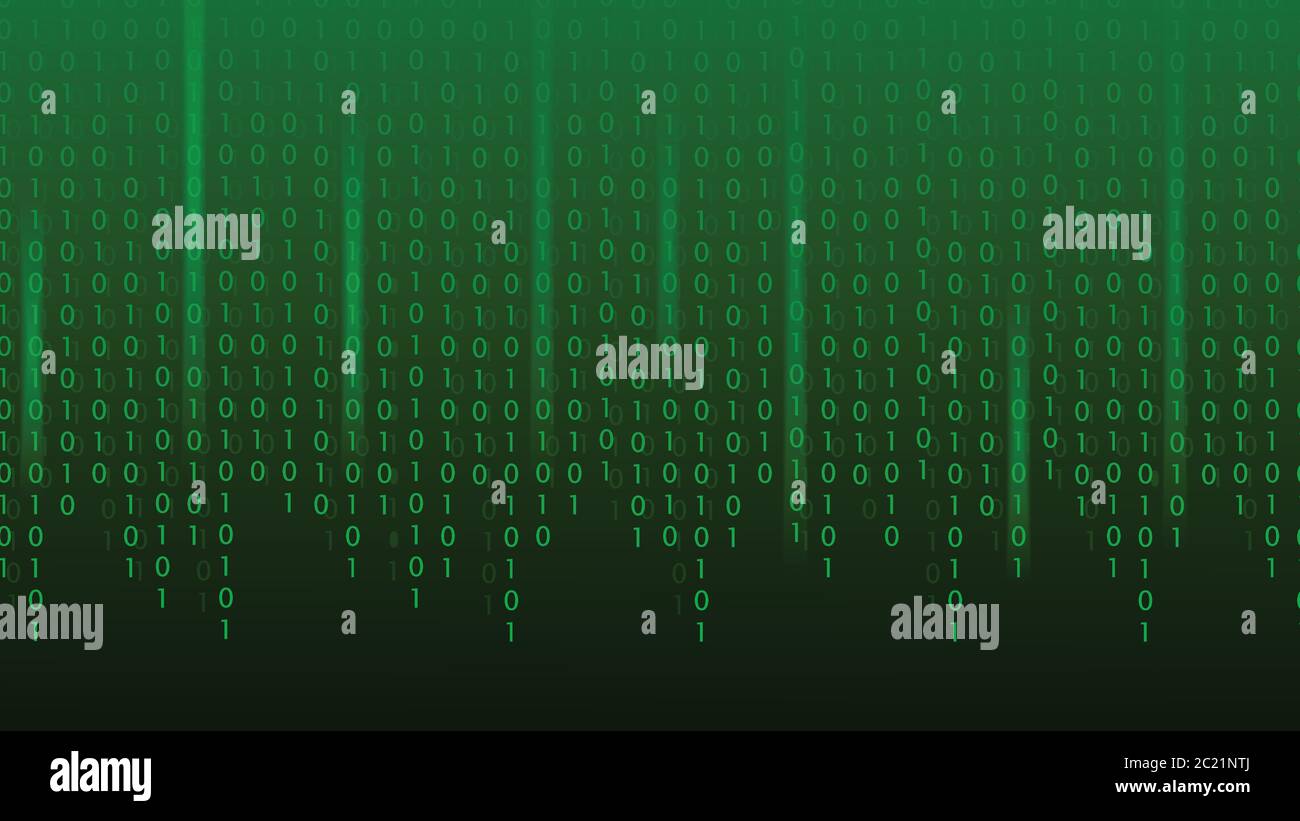 Matrix binary code green abstract technology background, vector illustration Stock Vector Image ...