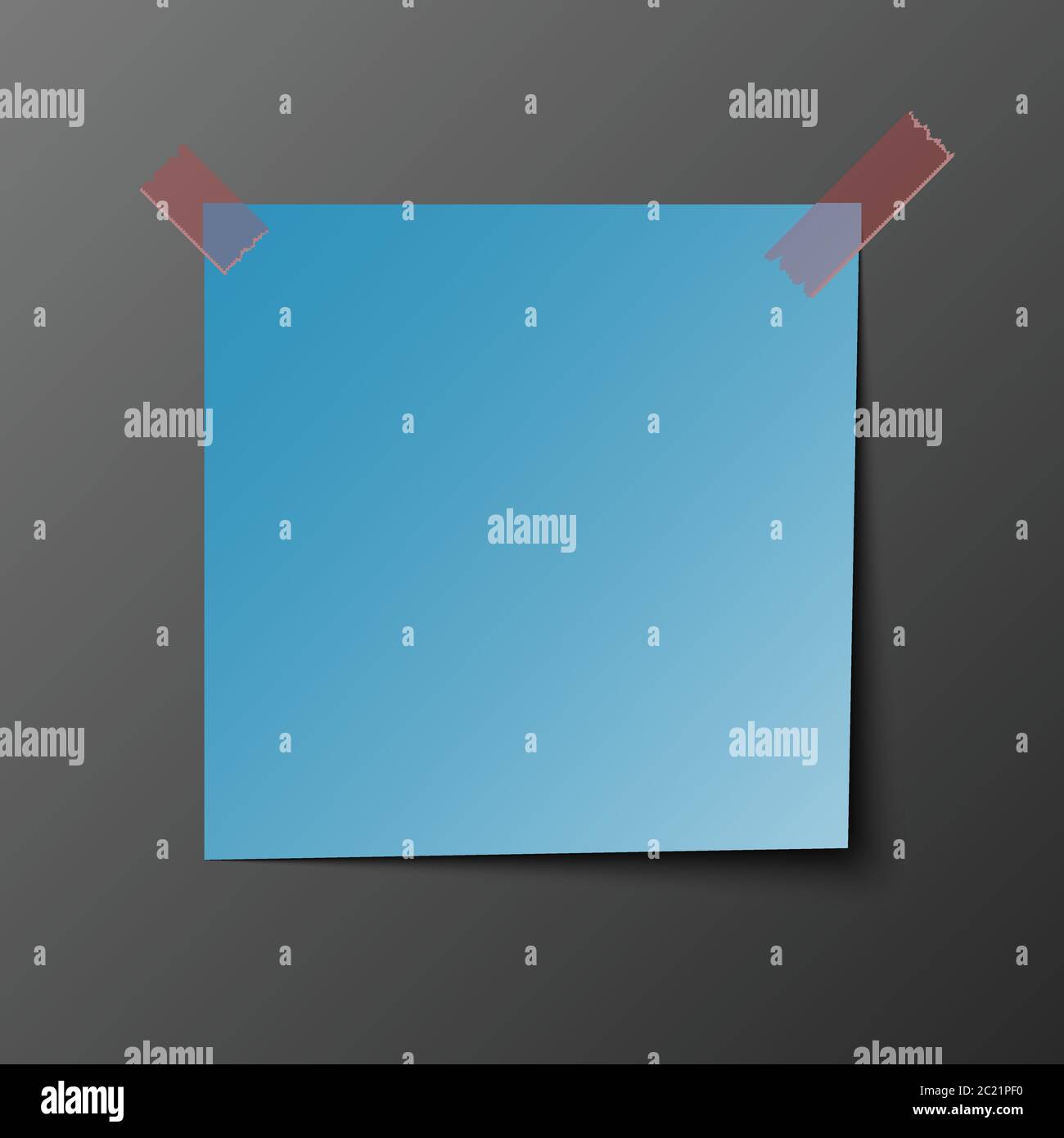 Blue post note paper with shadow, vector illustration Stock Vector ...