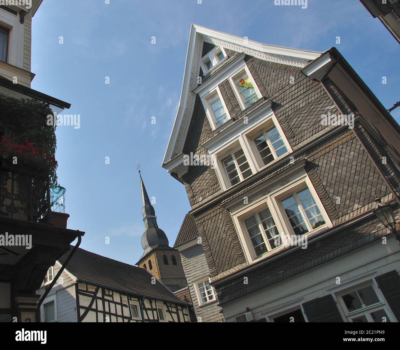 Old town Langenberg Stock Photo - Alamy
