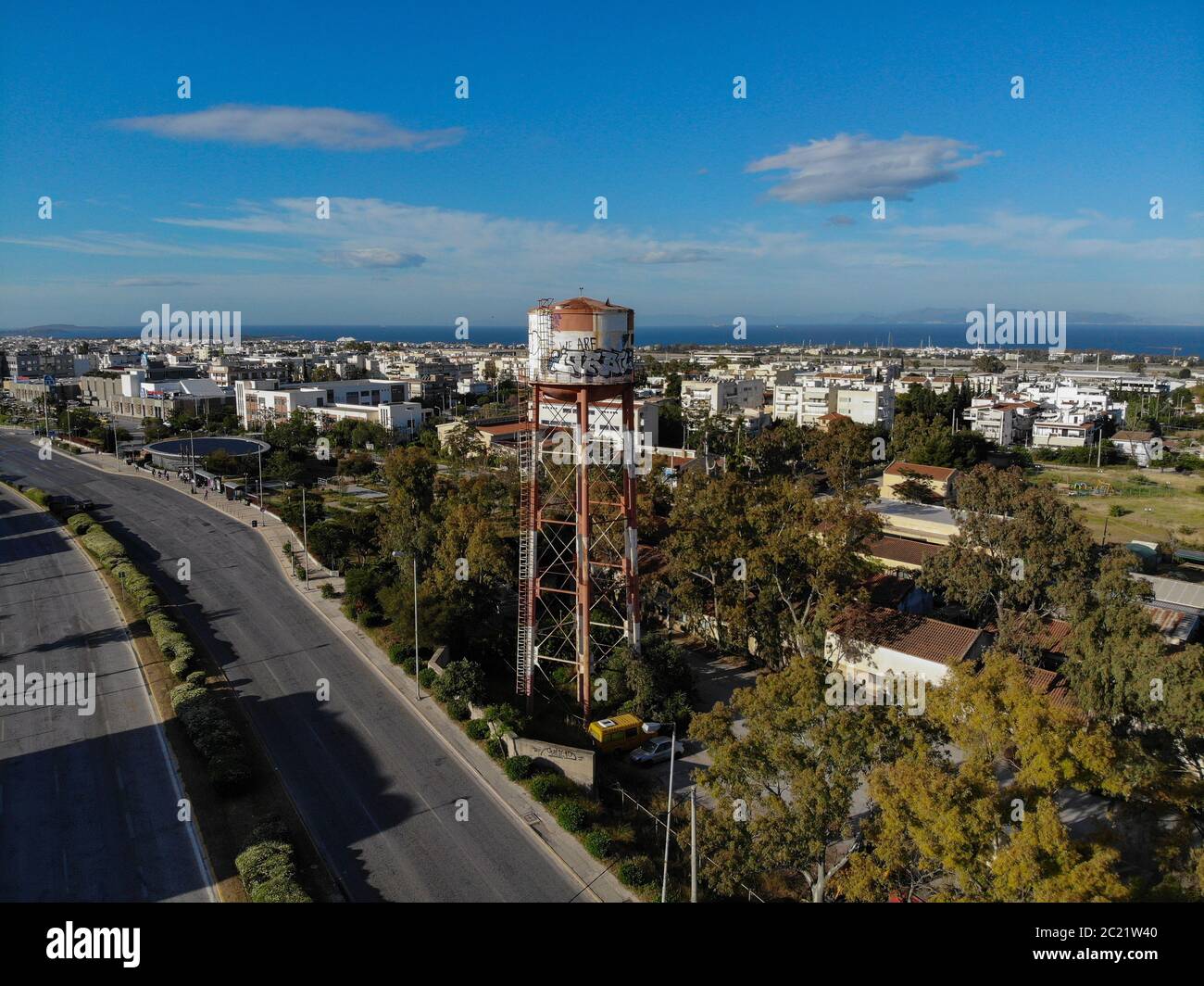 The legendary watertower of Elliniko,Athens,Greece Stock Photo - Alamy