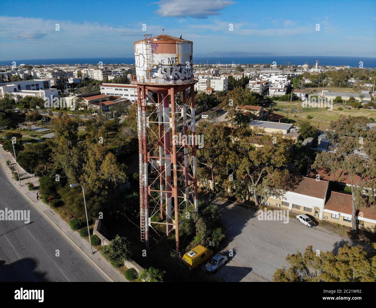 The legendary watertower of Elliniko,Athens,Greece Stock Photo - Alamy