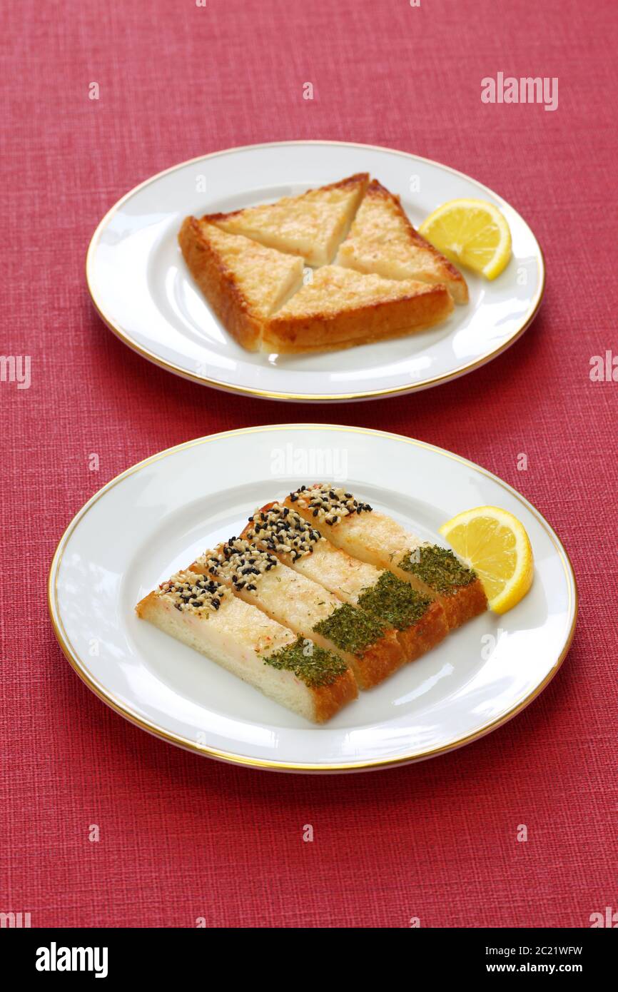 deep fried shrimp toast, chinese dim sum dish Stock Photo - Alamy