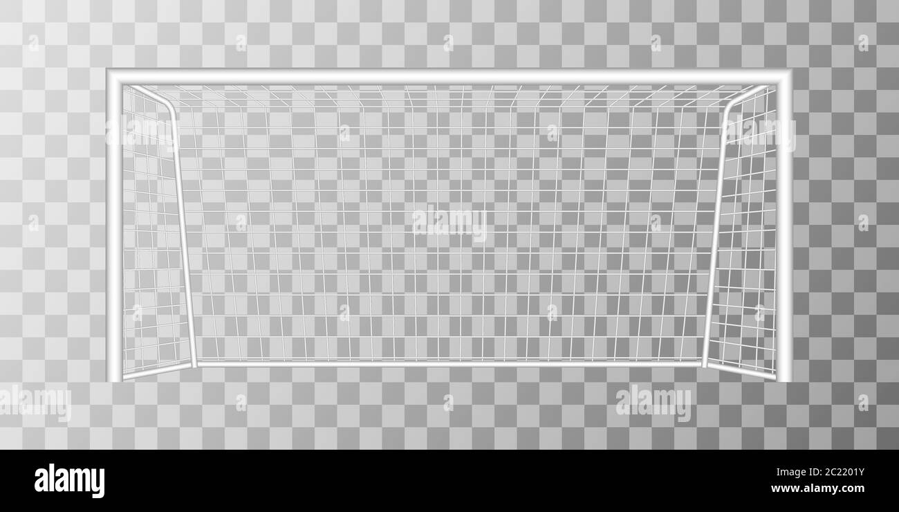 Football goal isolated on transparent background, vector illustration ...