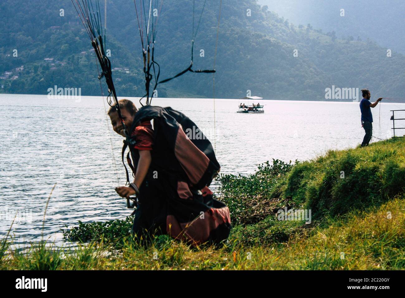 Pokhara Nepal October 6, 2018 Portrait of a young Nepali kid learning ...