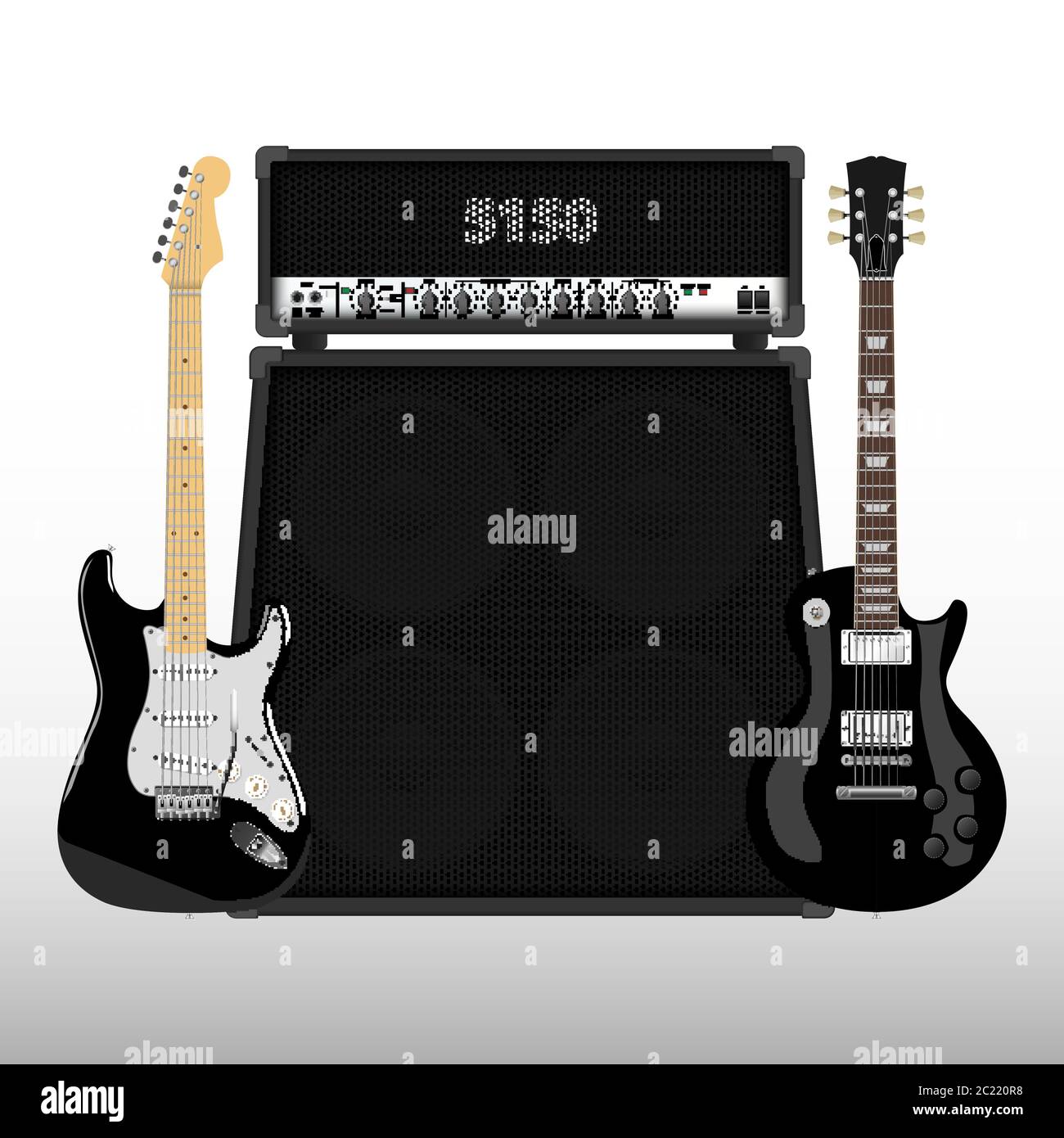Realistic guitar and amplifier, vector illustration Stock Vector Image ...