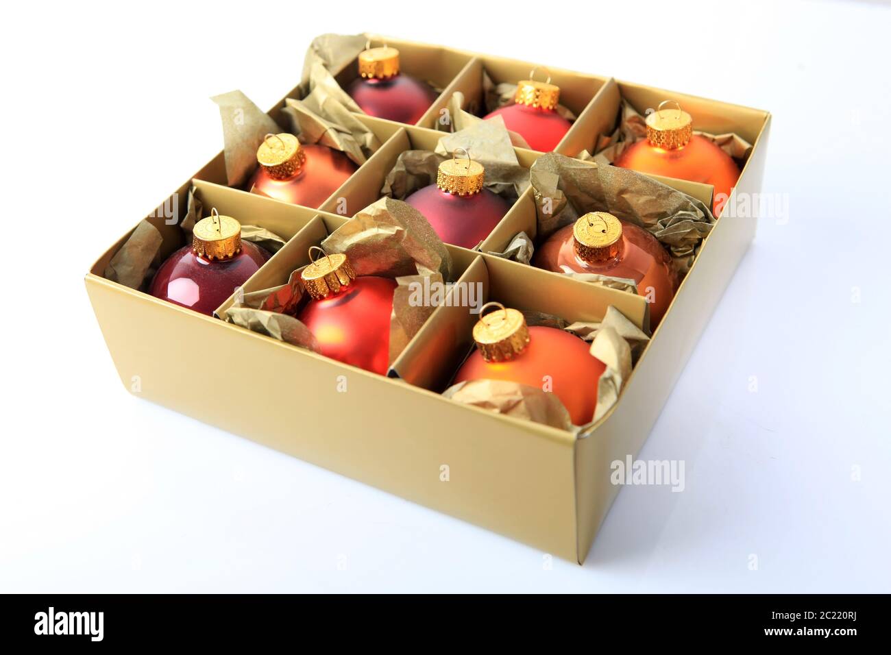 Christmas decorations isolated on white background Stock Photo - Alamy