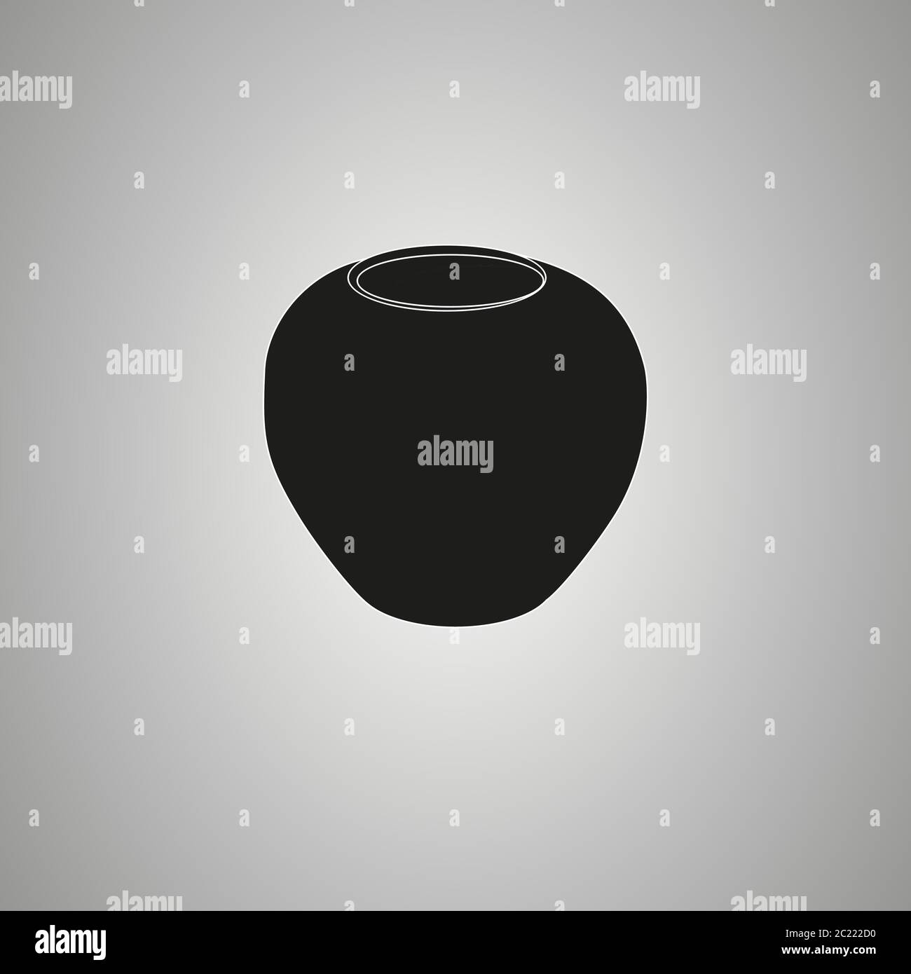 vector, isolated clay pot, icon Stock Vector Image & Art - Alamy