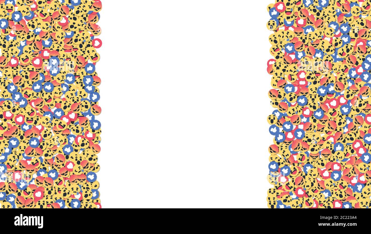 Social network reactions icon background, vector illustration Stock ...