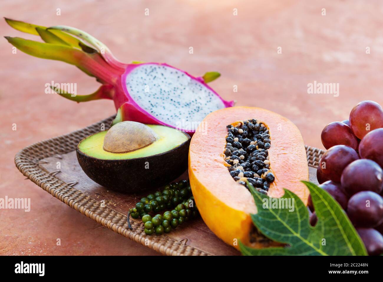 Delicious tropical fruits Stock Photo - Alamy