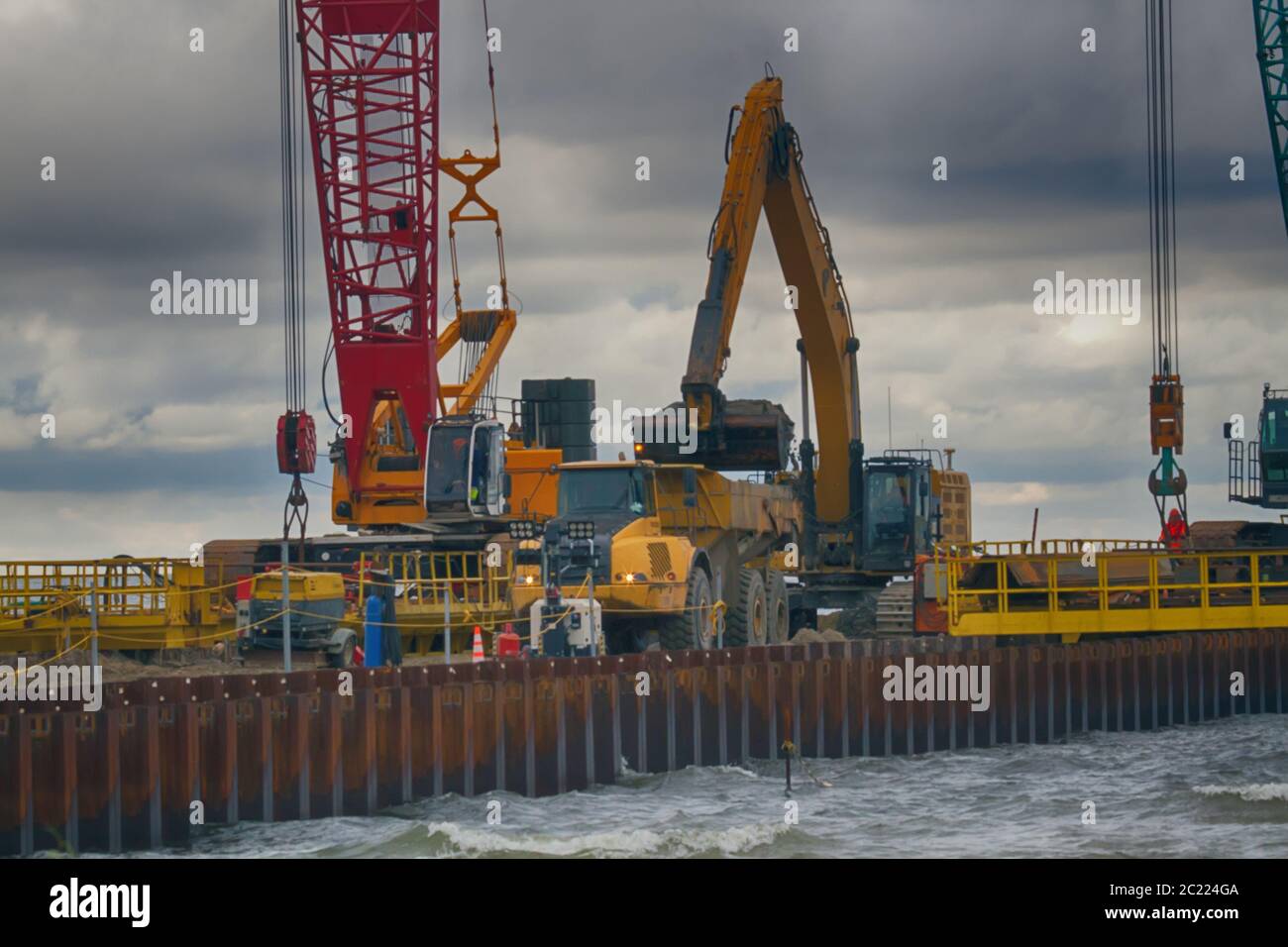 Construction of offshore section of gas pipeline on bottom of Baltic ...