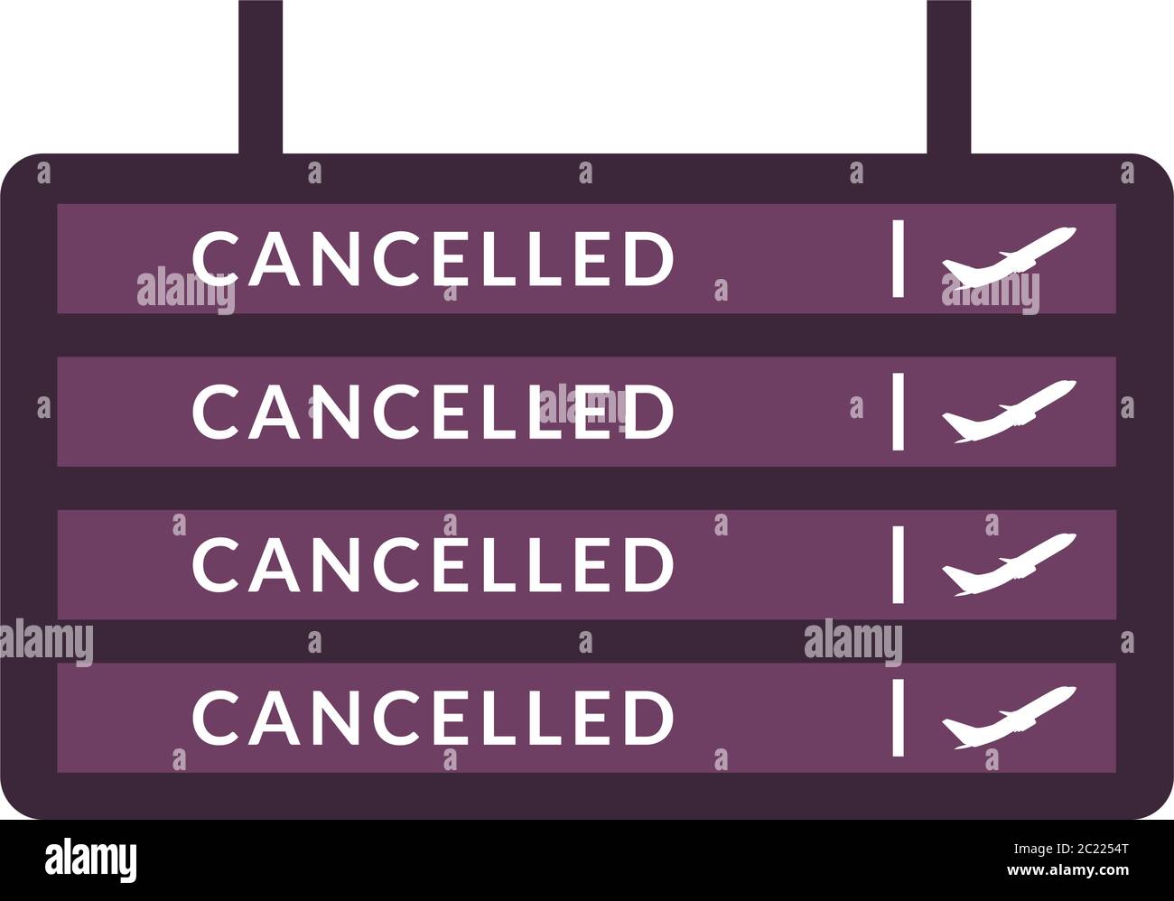 cancelled flights board design, Airport travel trip tourism transport ...