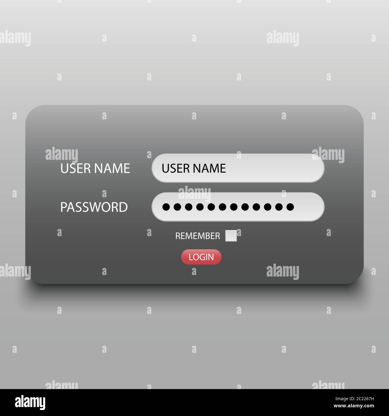 login interface, username and password, vector illustration Stock Vector Image & Art - Alamy