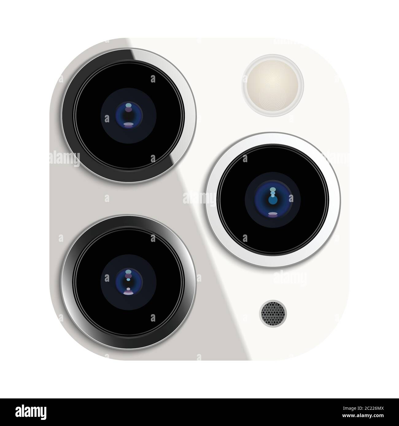 Realistic camera lens on smartphone, vector illustration Stock Vector Image & Art - Alamy