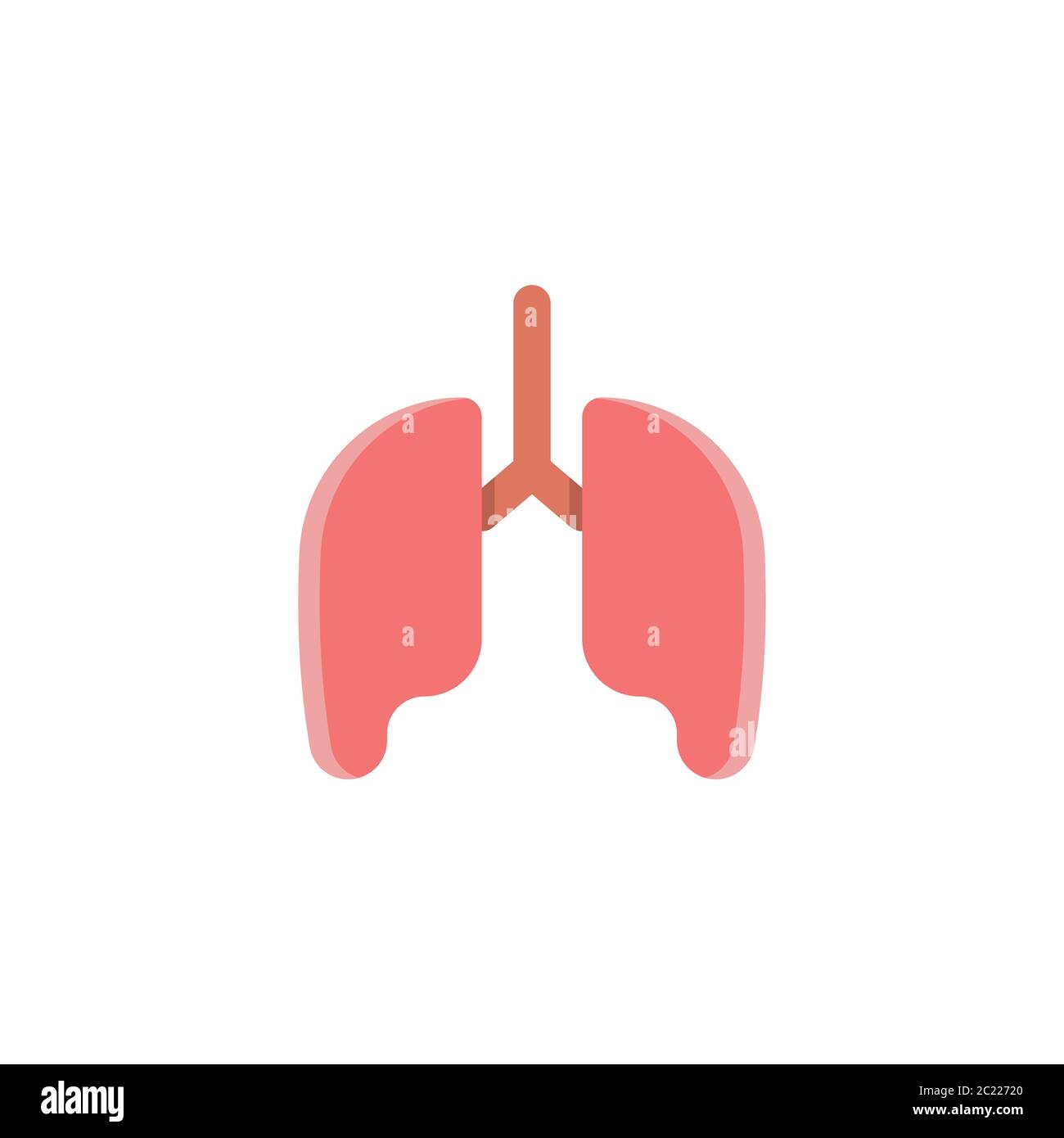 Human lungs vector icon symbol isolated on white background Stock ...
