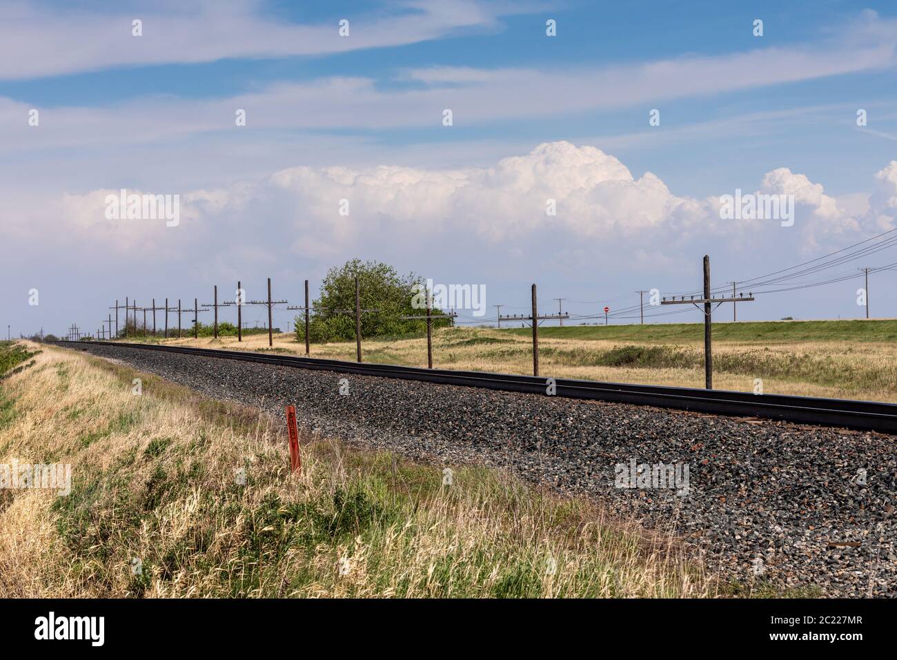 Electrical Wire in the Landscape of Canada Stock Photo - Alamy