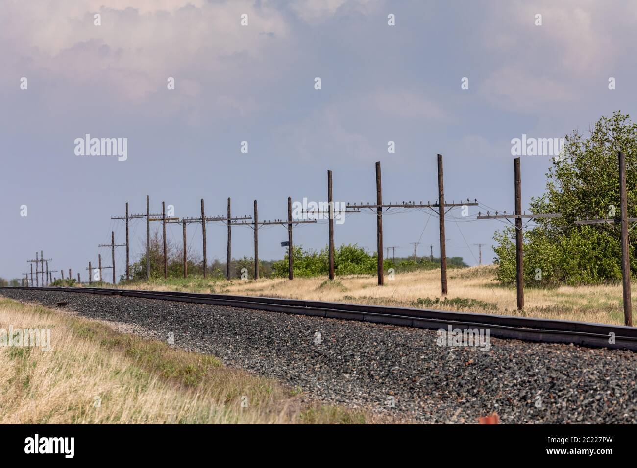 Electrical Wire in the Landscape of Canada Stock Photo - Alamy