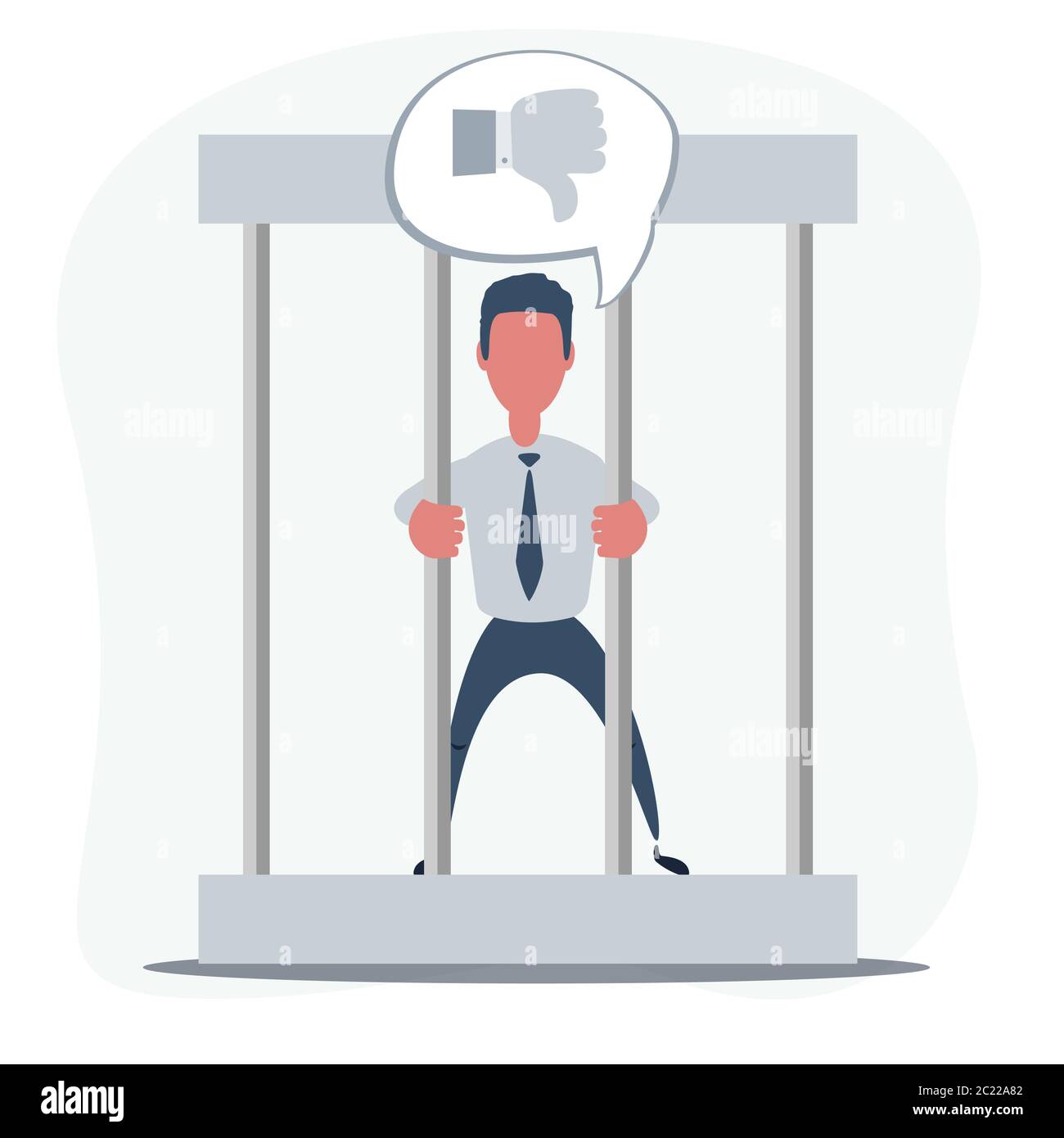 Prisoner behind bars Cut Out Stock Images & Pictures - Alamy