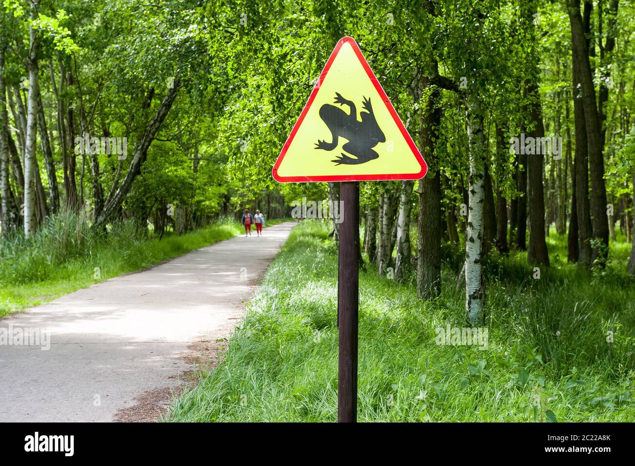 Frog road sign hi-res stock photography and images - Alamy