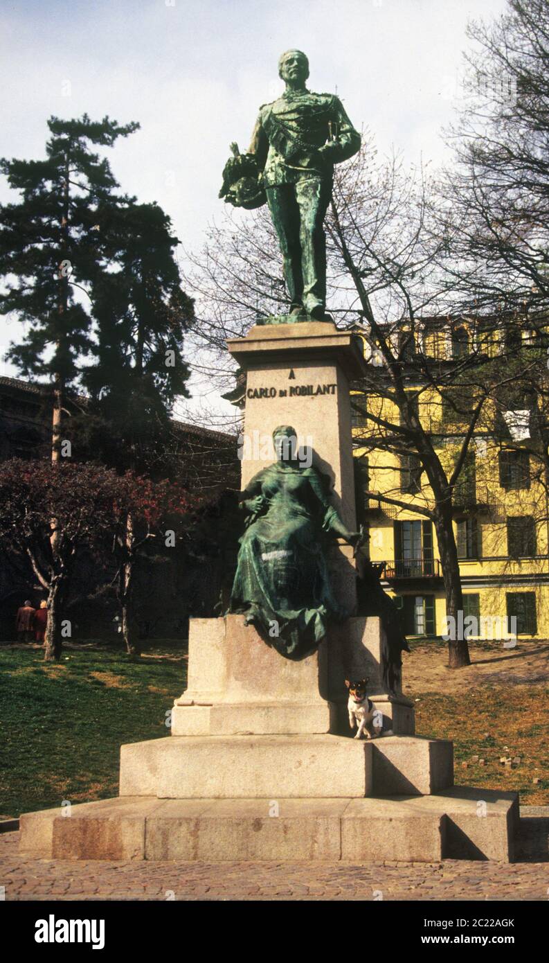 Fossano: monument to Mario Nicolis of Robilant Stock Photo - Alamy