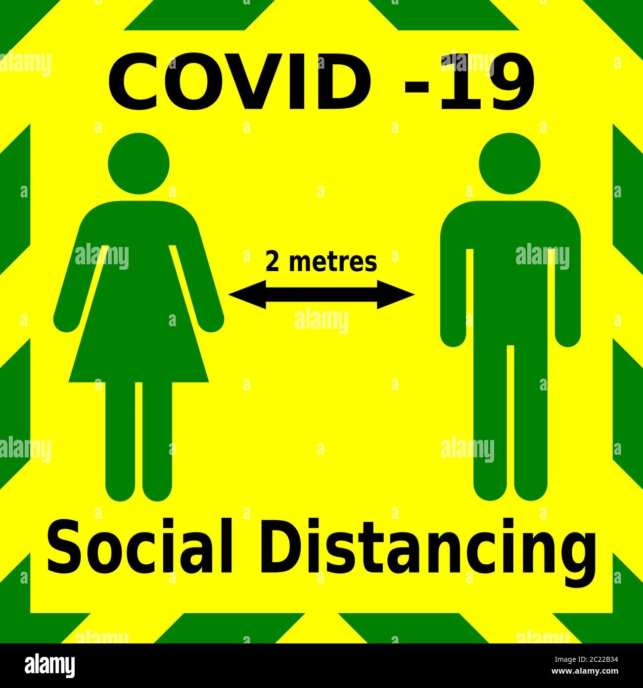 Stay two metres apart Stock Vector Images - Alamy