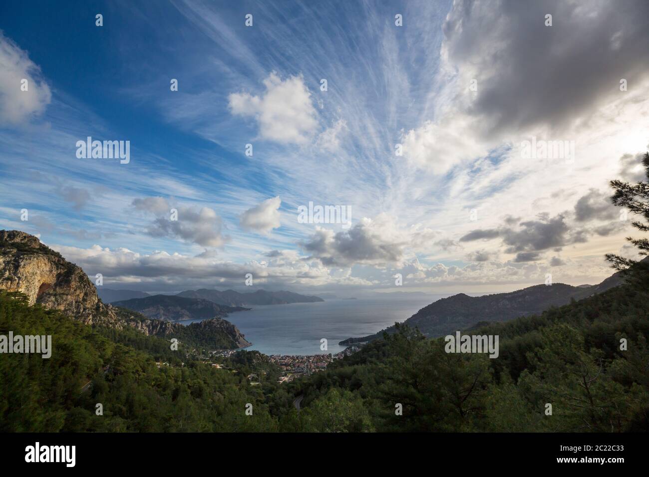 Beautiful sea coast in Turkey. Amazing natural landscapes along Lycian ...