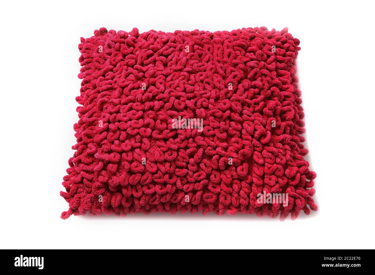 Red Pillow Isolated on white background Stock Photo - Alamy