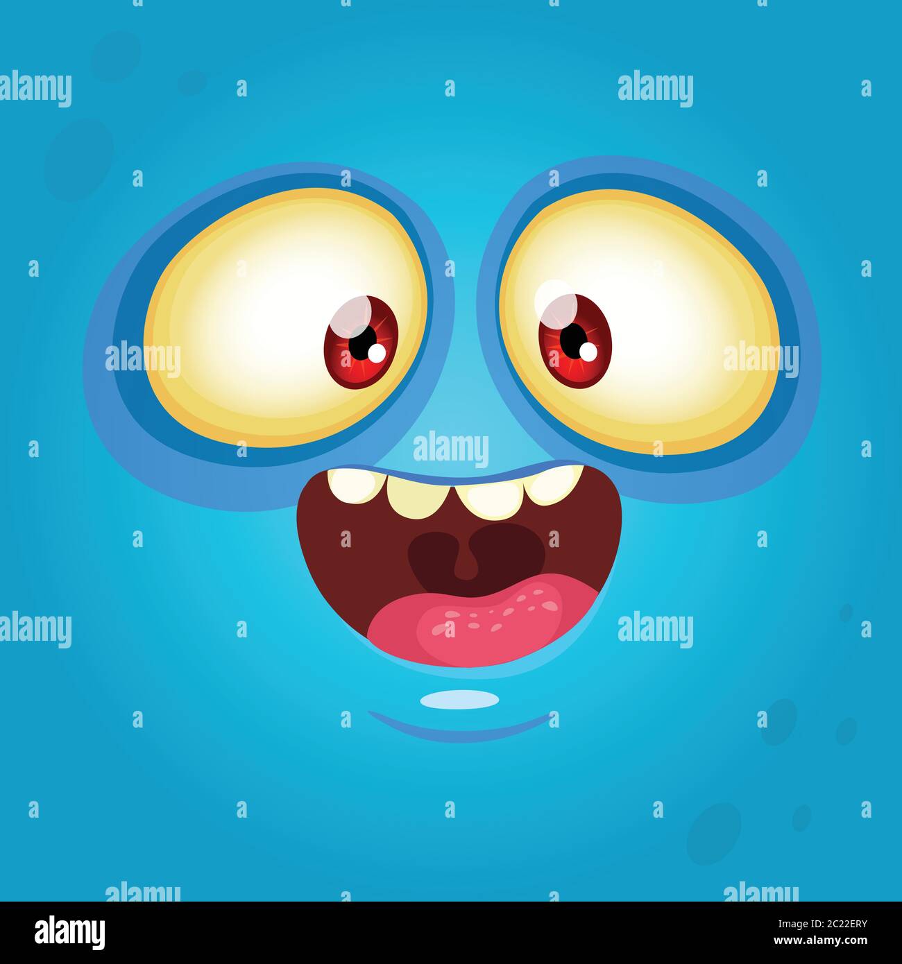 Happy cartoon monster face. Halloween monster character. Prints design ...